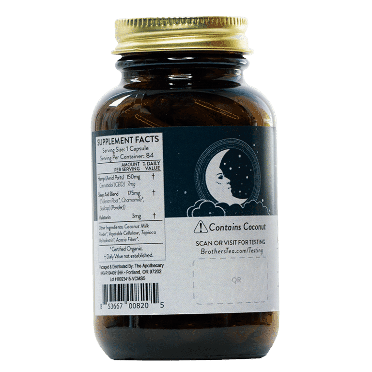 Sleep Aid | Valerian + CBD Capsules | The Brothers Apothecary