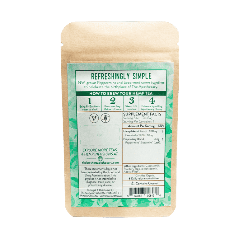 CBD Tea | Mellow Mint Tea | The Brothers Apothecary